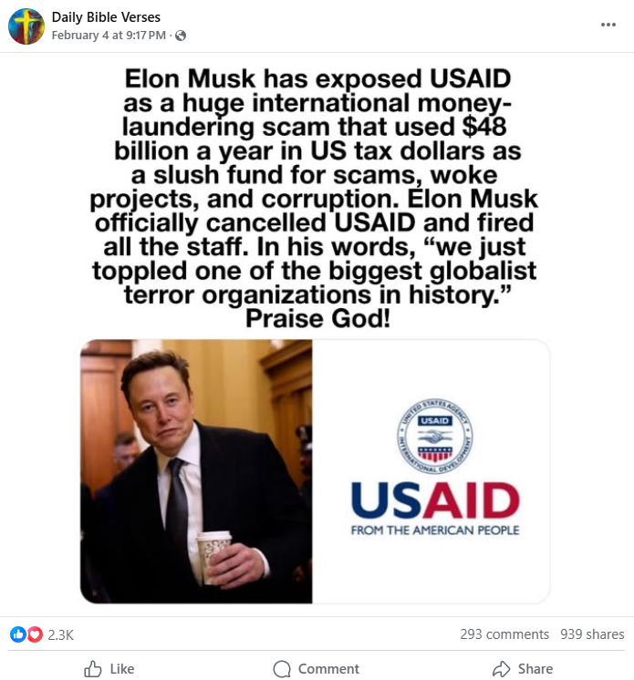 Fact Check: Elon Musk Did NOT Call USAID 'One Of The Biggest Globalist Terror Organizations In ...